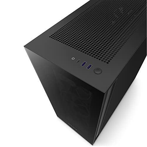 NZXT H7 Elite - CM-H71EB-01 - ATX Mid Tower PC Gaming Case - Front I/O USB Type-C Port - Quick-Release Tempered Glass Side Panel - Black