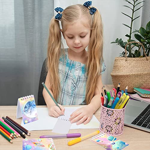 Lebsitey Outer Space Mini Notepads, 24 Pcs Astronaut Rocket Memo Spiral Tiny Notebooks, Solar System Planet Birthday Theme Party Favor for Boys Girls Classroom Reward Supply, 8 Styles