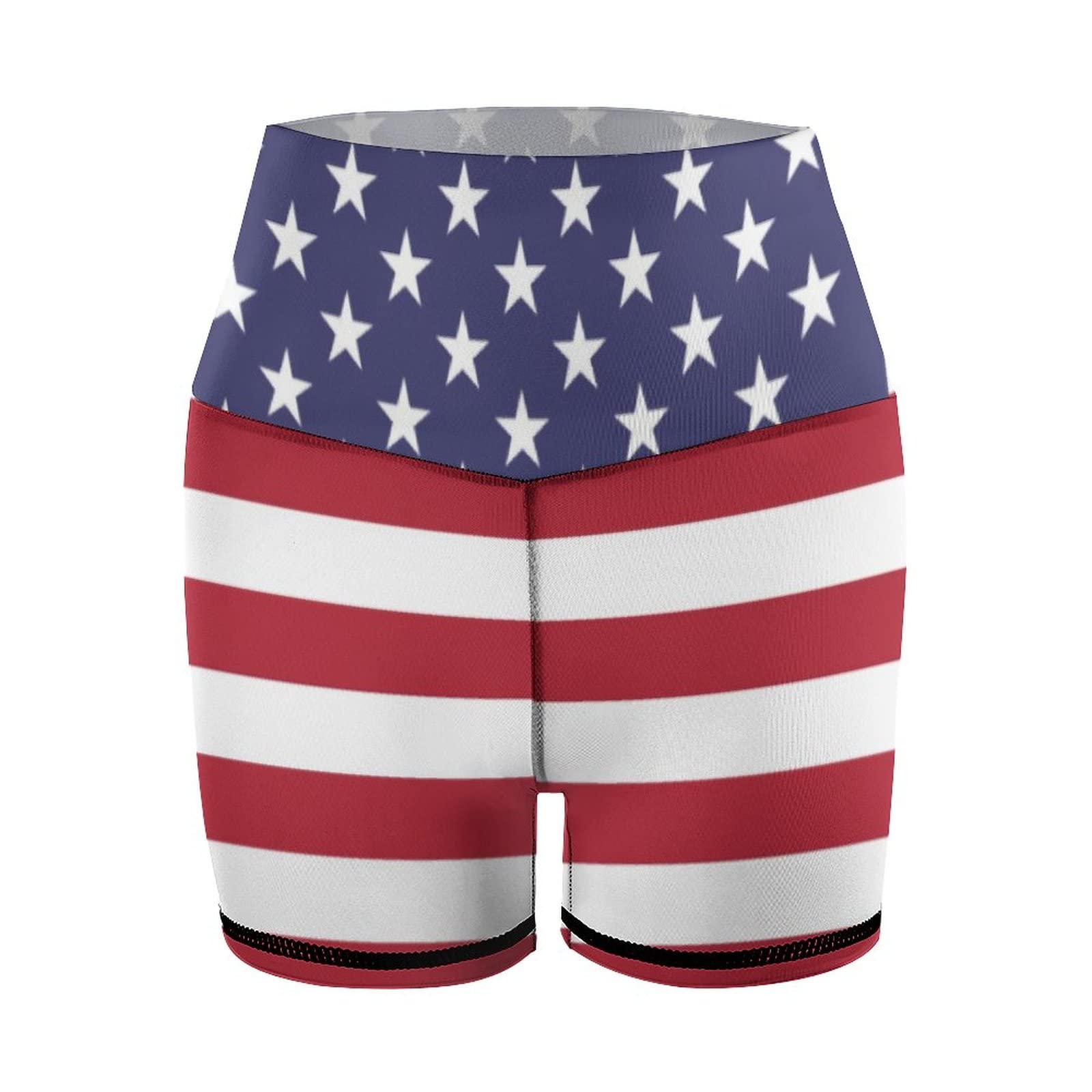 LARSD American Flag Biker Shorts for Women High Waisted Workout Shorts Yoga Running Shorts