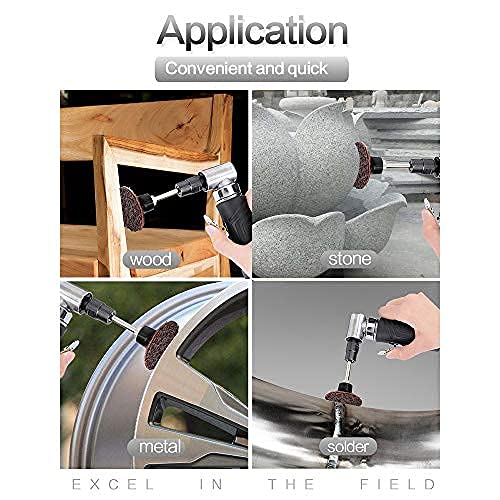 NYXCL 30Pcs 2inch Nylon Quick Change Sanding Discs Set, with 1/4" Holders, Die Grinder Surface Conditioning Burr Rust Paint Removal