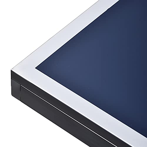 LASBAK Top Ping Pong Table-Ping Pong Net Included - Foldable Table - Playback Mode Game Table for Single Player Use - High Durability Frame and Surface (Blue)