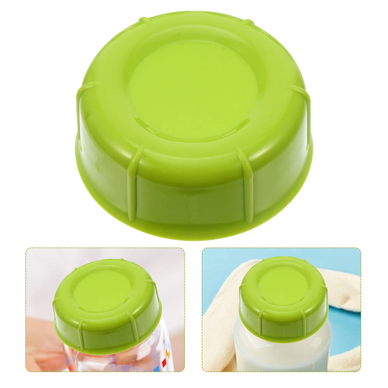 Kisangel 10Pcs Bottle Cap Travel Replacement Caps Leak Proof Lids for Glass Milk Bottle Breastmilk Bottles