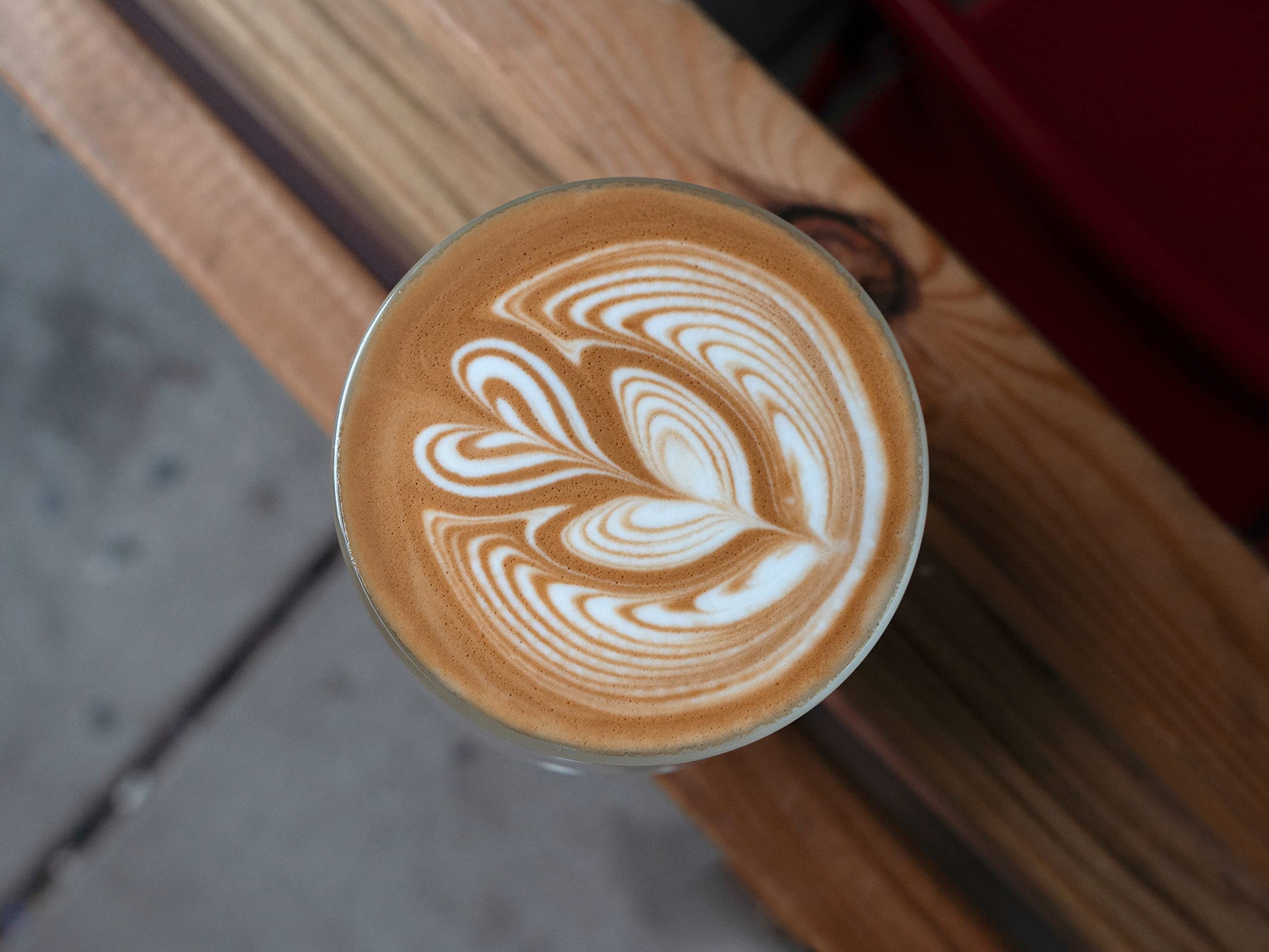 KRUVE IMAGINE Milk Drink Glass, Hand Made, Double-wall, Set of Two (8.5oz/250ml Latte)