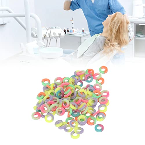 Rubber Band, 500pcs Brace Rubber Band Portable Flexible for Clinics(Color Mixed)