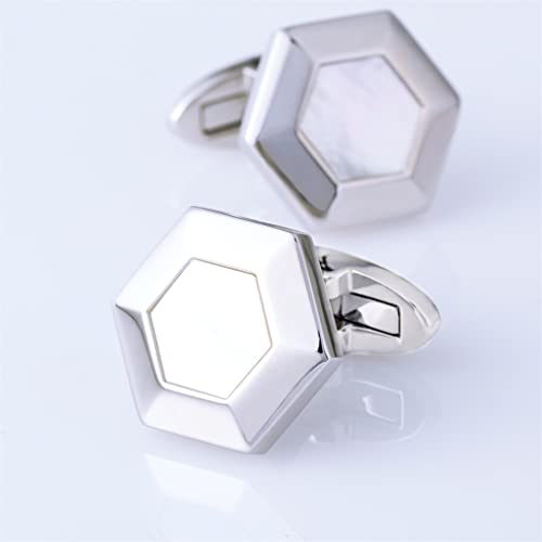 Jewelry Shirts Men's Cufflinks Cuff Nails Wedding Groom Button Shells Guest Clothing Accessories (Color : A, Size : 20 * 17mm) (A 20 * 17mm)