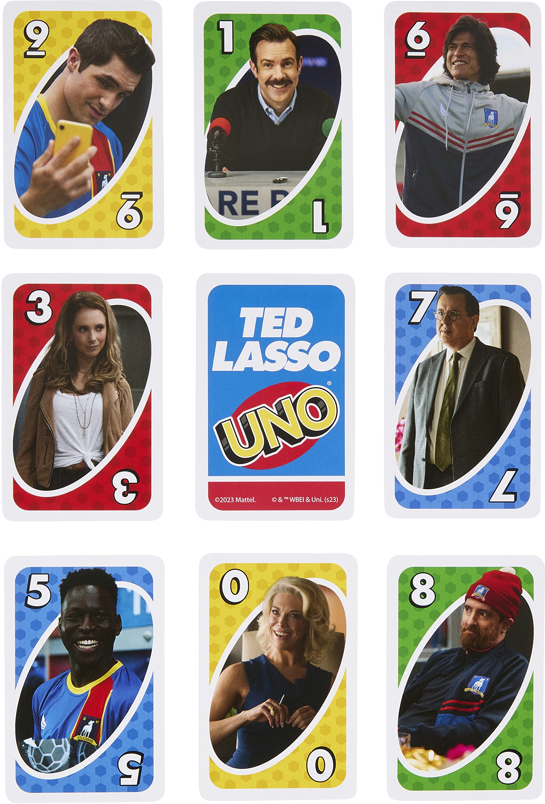 Mattel Games UNO Ted Lasso Card Game for Teens & Adults Inspired by The Popular Series for Game Night, Travel & Camping