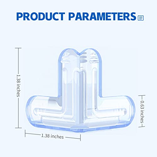 nediea Table Cabinets Corner Protectors for Baby, Clear Adhesive Corner Protectors for Furniture, Edge Guards 8 Packs