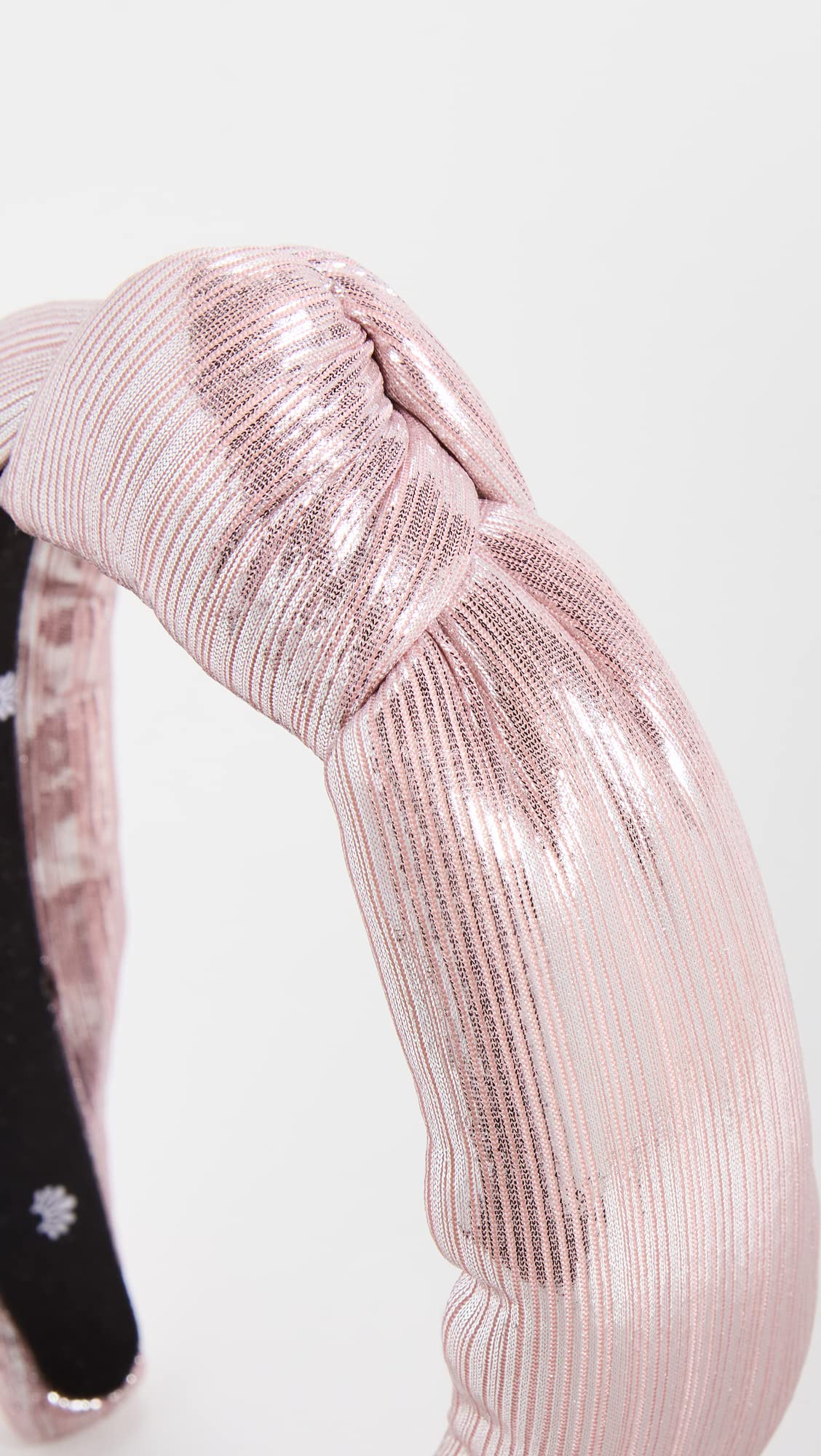 Lele Sadoughi Women's Metallic Knotted Headband, Rosado, One Size