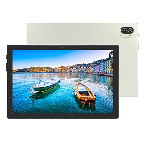 Janzoom 10.1 Inch Tablet, MTK6889 CPU ROM 256GB 4G Call Dual SIM Dual Standby Tablet for Home (Light Green)