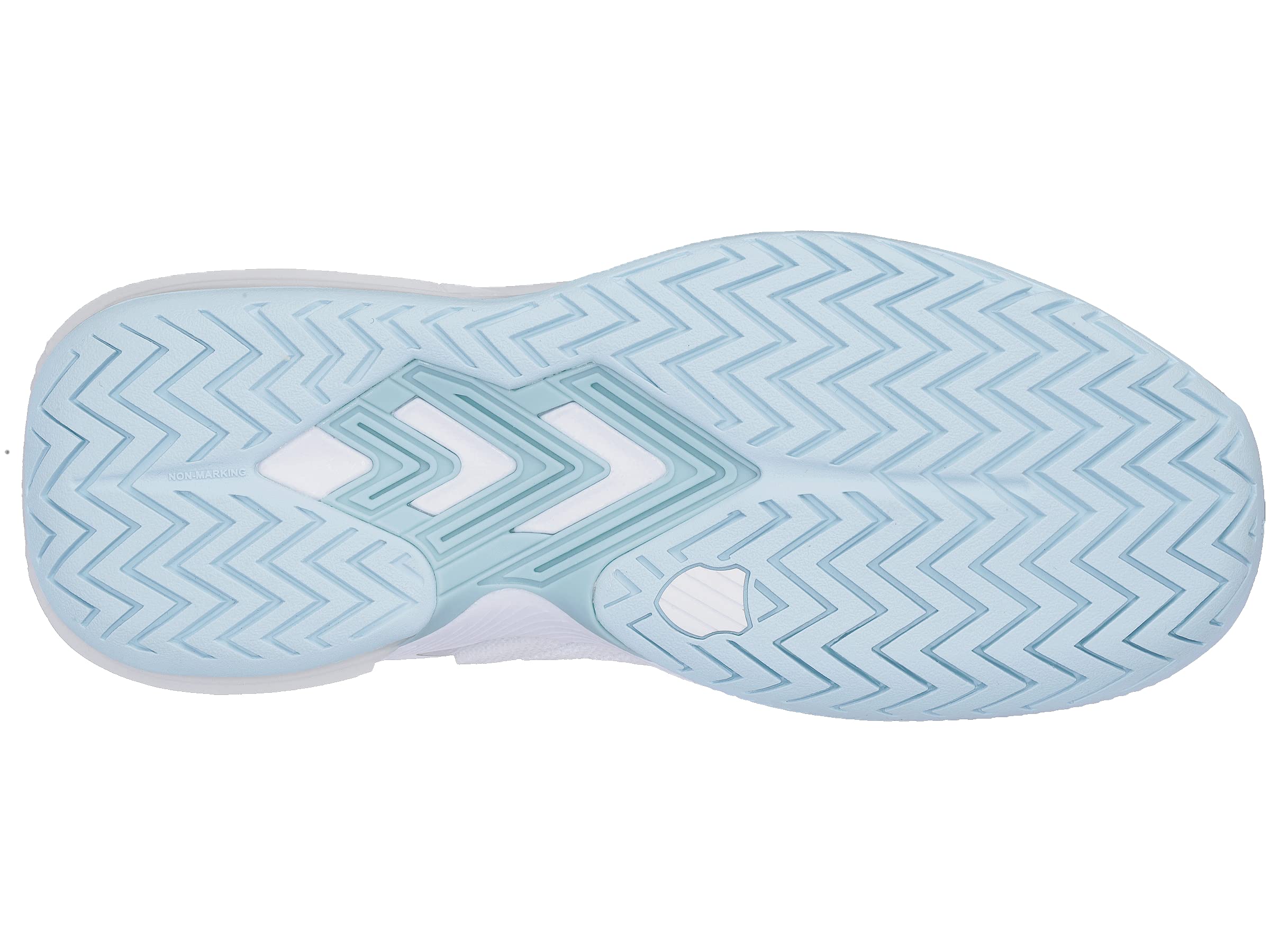K-Swiss Women's Ultrashot 3 Tennis Shoe, White/Blue Glow, 9.5 M