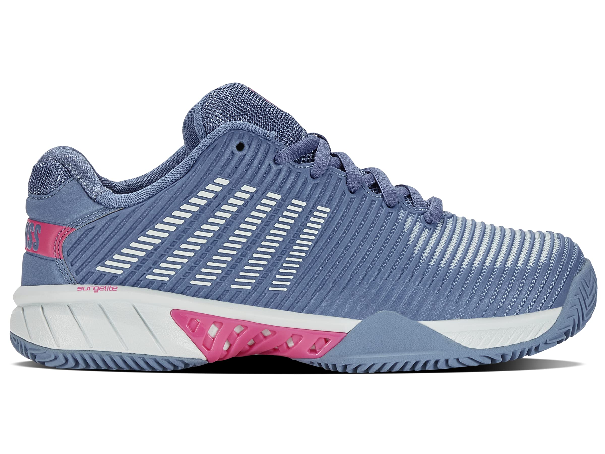 K-Swiss Women's Hypercourt Express 2 HB Tennis Shoe, Infinity/Blue Blush/Carmine Rose, 10 M