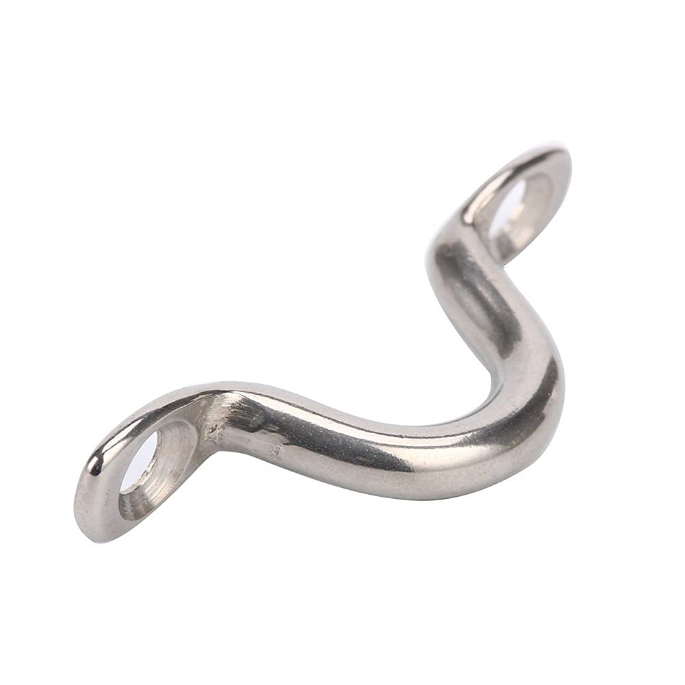 LMMDDP 10pcs 316 stainless steel Pull buckle Heavy Duty M5 53 mm Pad Eye Plates Staple Ring Hook boat or canoe rigging
