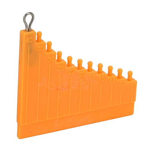 LBEC Fishing Hair Gauge ABS 11 Scales Orange Knot Pulling Tool Carp Fishing Accessories UserFriendly for Outdoor Activities