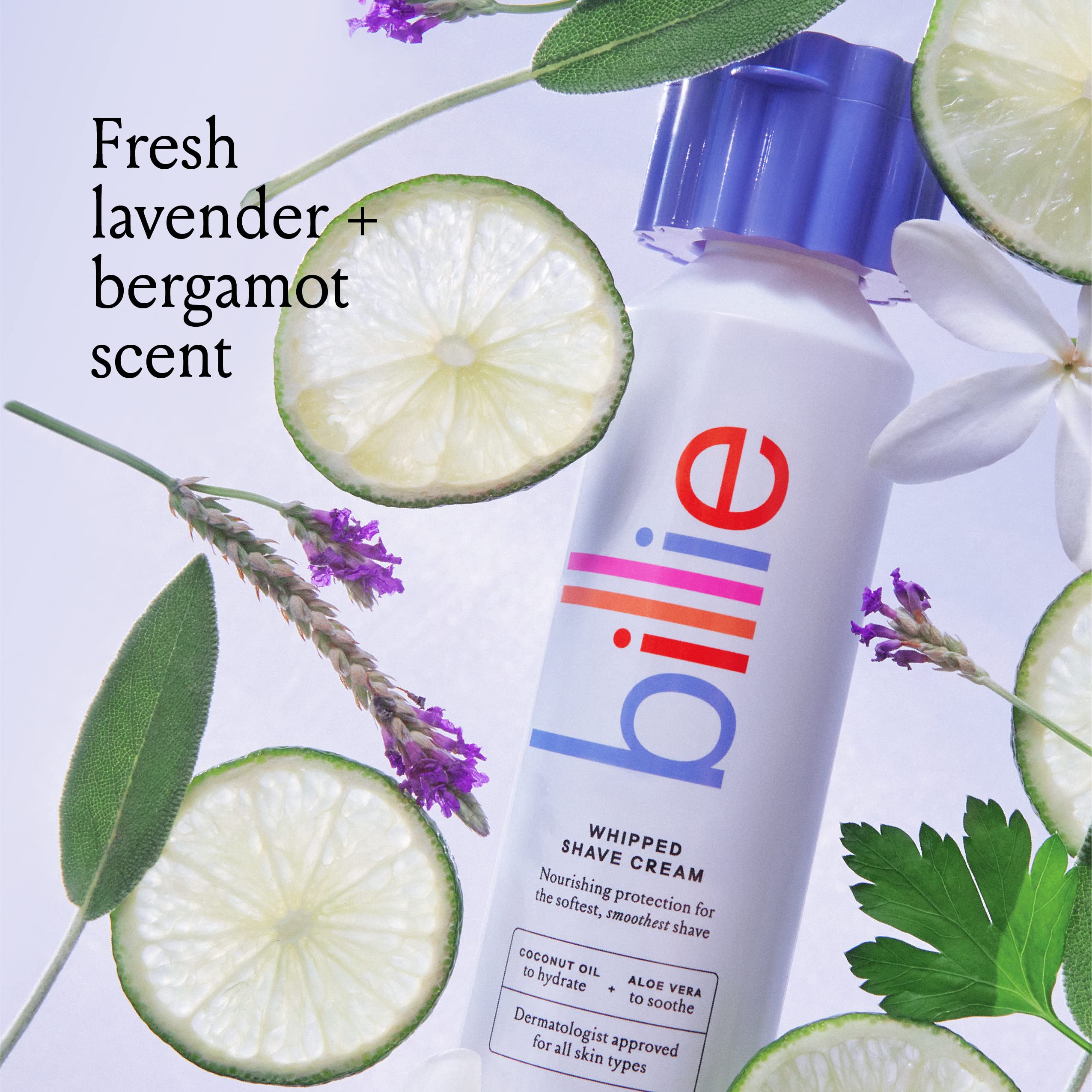 MUHU Billie Shave Cream - Fresh Lavender + Bergamot, 6.5 Fl Oz (Pack of 1)