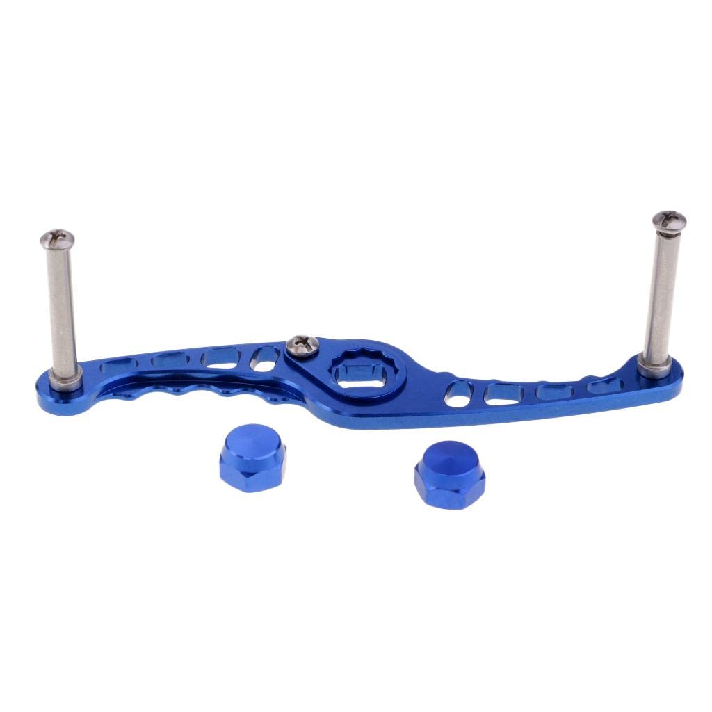 Leefasy 1 Piece New Replacement Fishing Reel Handle Metal Rocker Arm DIY Tackle, Blue
