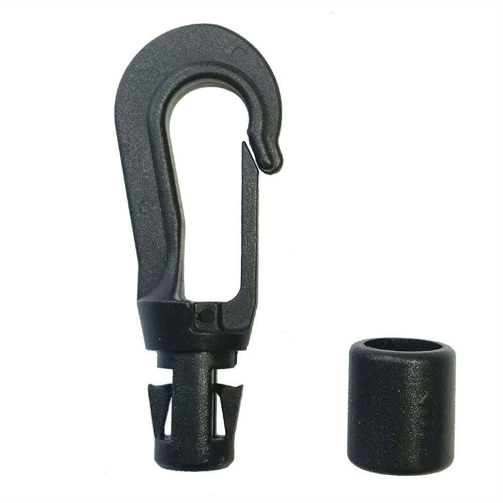 LMMDDP 5MM 8MM 20PCS Bungee Shock Cord Quick Connect Hooks Hanging Ends Clip for Canoe Boat Dinghy Rib DIY Elastic Cord Rope (Size : Small)