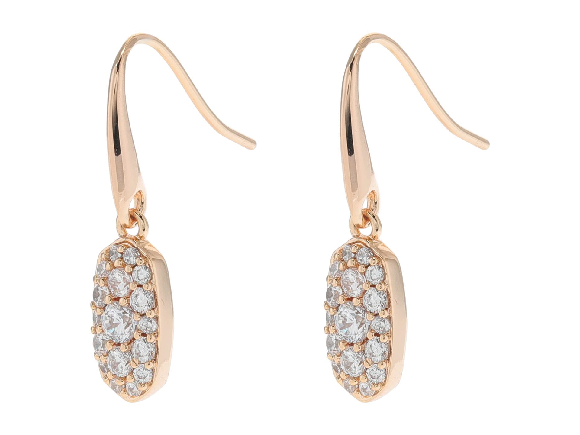 Kendra Scott Grayson Crystal Drop Earrings Rose Gold White Crystal One Size