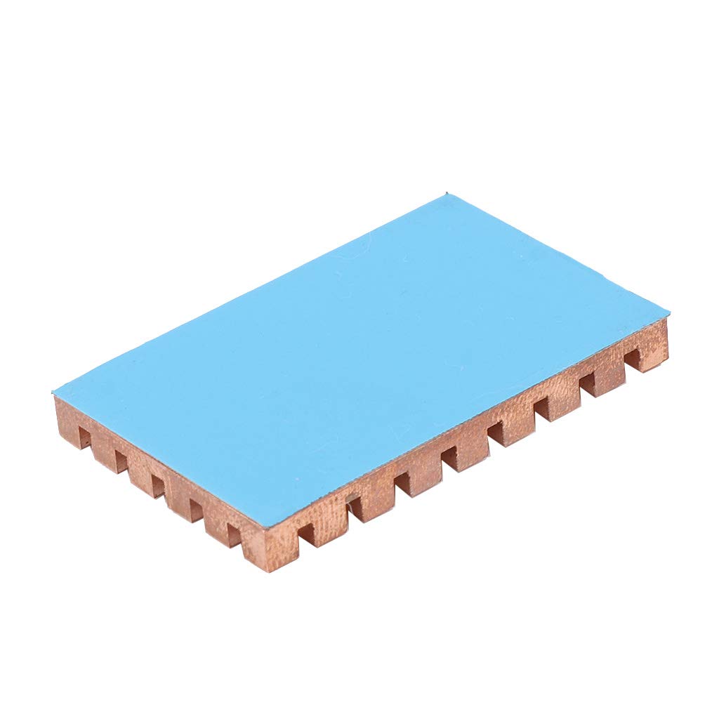 icepc mSATA SSD Pure Copper Heatsink PCIe Cooler with High Performance Thermal Conductivity Adhesive for Cooling Mini-SATA Solid State Disk SSD Radiator(40x26x4mm)