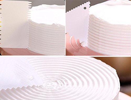 Kissmi 8Pcs Cake Scraper Cake Edge Decorating Supplies Scraper Cutters Smoother Tool Set