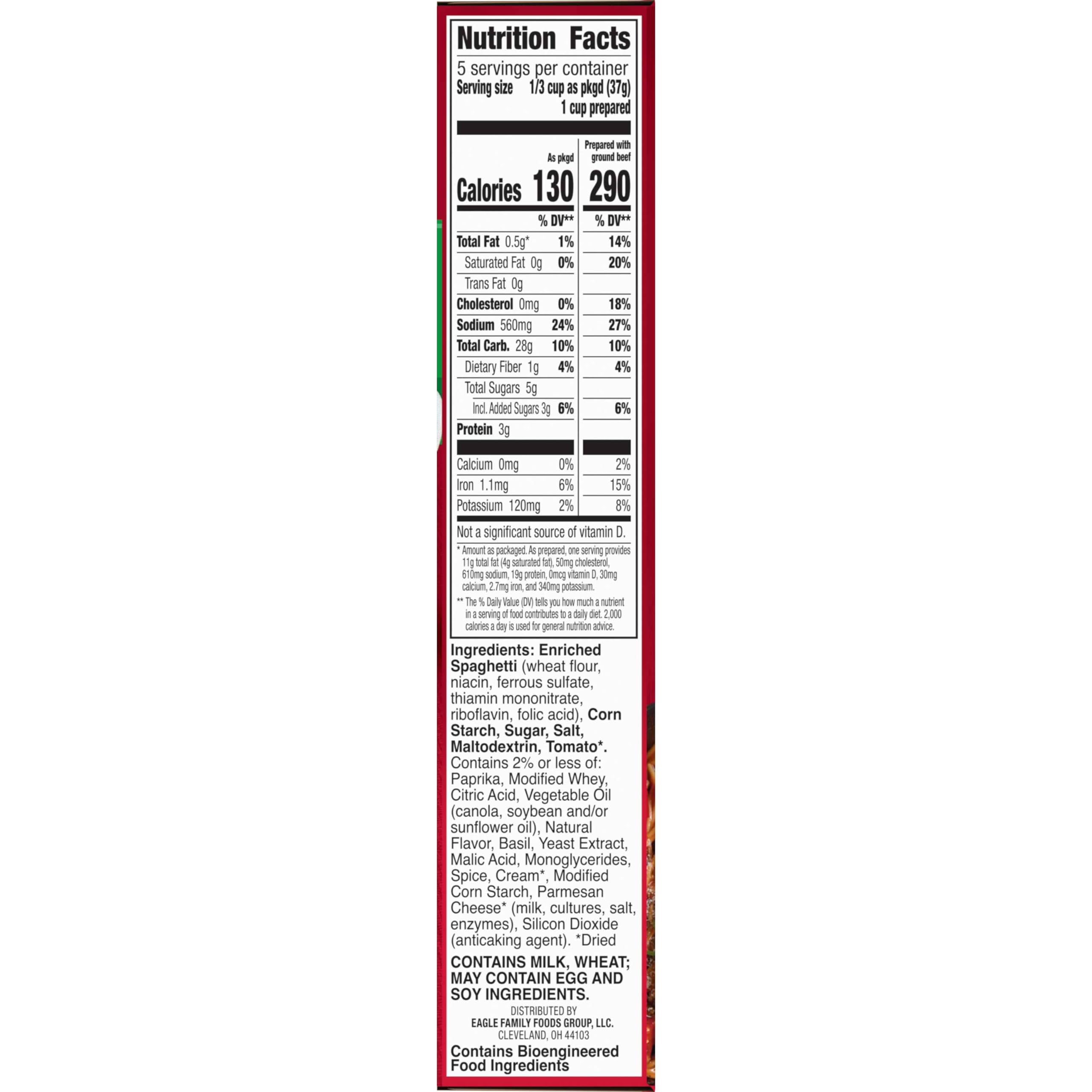 Hamburger Helper Spaghetti Pasta, 6.6 Ounces, 12 per Case