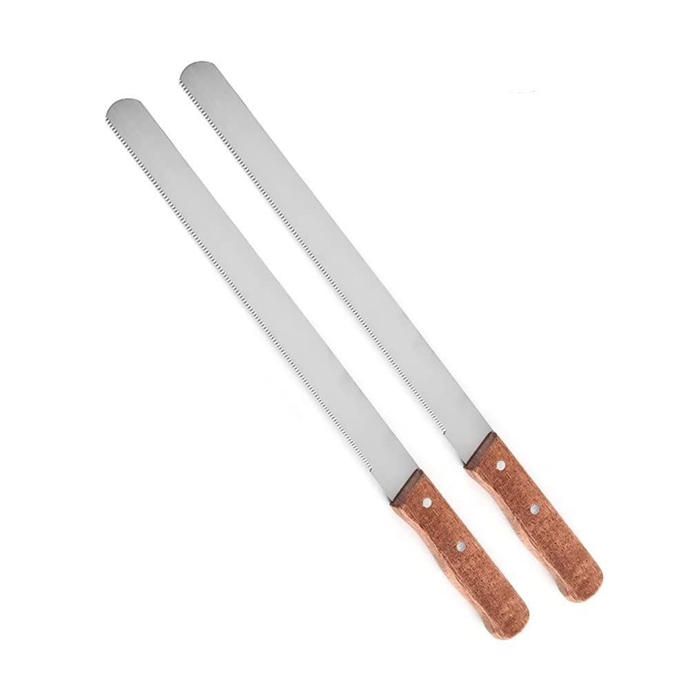LokiLux Serrated Bread Knife 12 Inch Blade,Cut Bread/Cake/Bagels,for Homemade Bread,Baker's Knife for Slicing(Total Lenght 16.7 Inch),2 pack