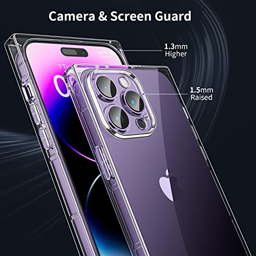 Tzomsze Square iPhone 14 Pro Case for Women Girl,Full Camera Lens Protection Soft TPU Protective Shockproof Cover for iPhone 14 Pro 2022 6.1 Inch-Pink
