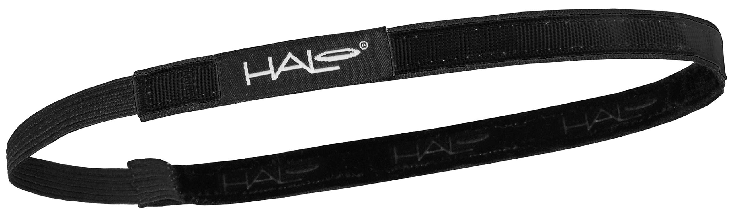 Halo Hairband Headband Sweatband Black 0.5 inch wide