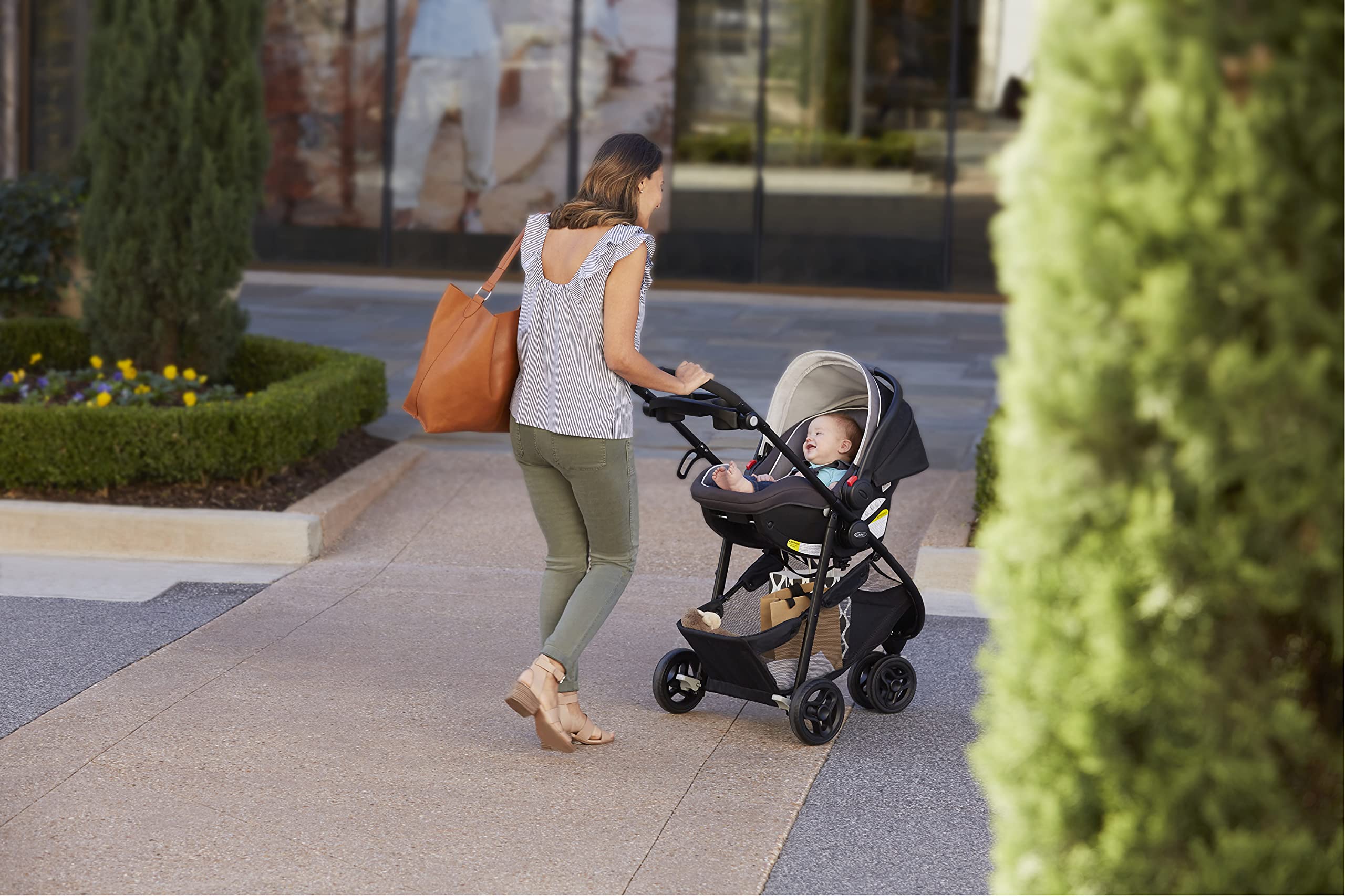 Graco SnugRider 3 Elite Car Seat Carrier | Lightweight Frame Stroller | Travel Stroller Accepts Any Graco Infant Car Seat