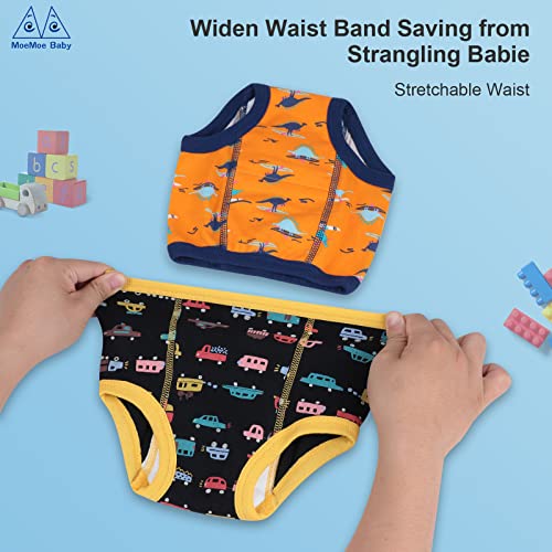 MOEMOE BABY Toddler Training Underwear Absorbent Potty Training Underwear for Boys Girls, Cotton Potty Training Pants 2-6T