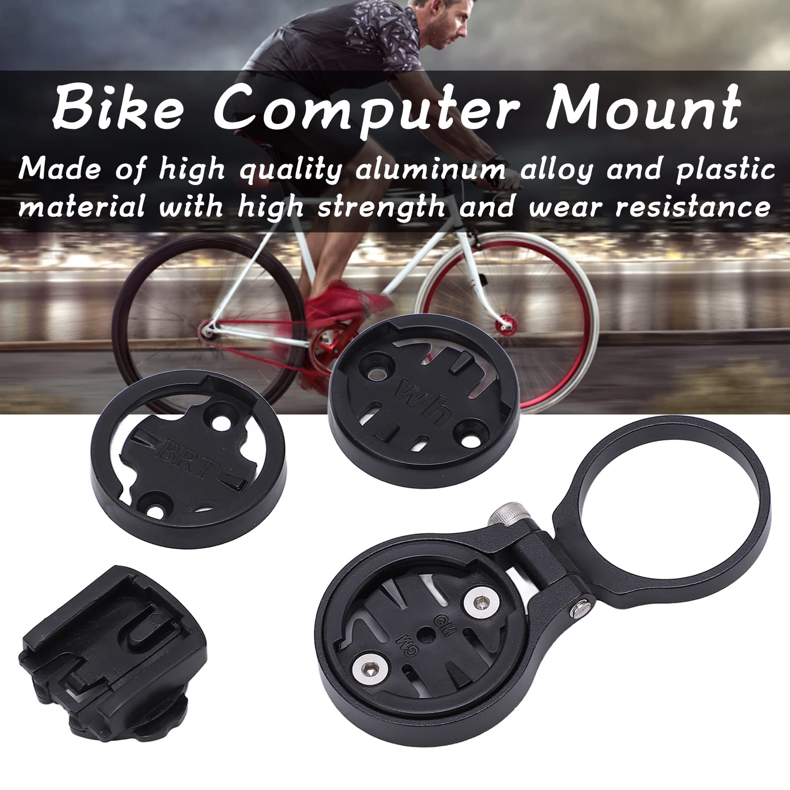 LAIONTY Bike Computer Mount Set Adjustable Heavy Duty Bike Handlebar Mount Mountain Road Bike Mount Accessory