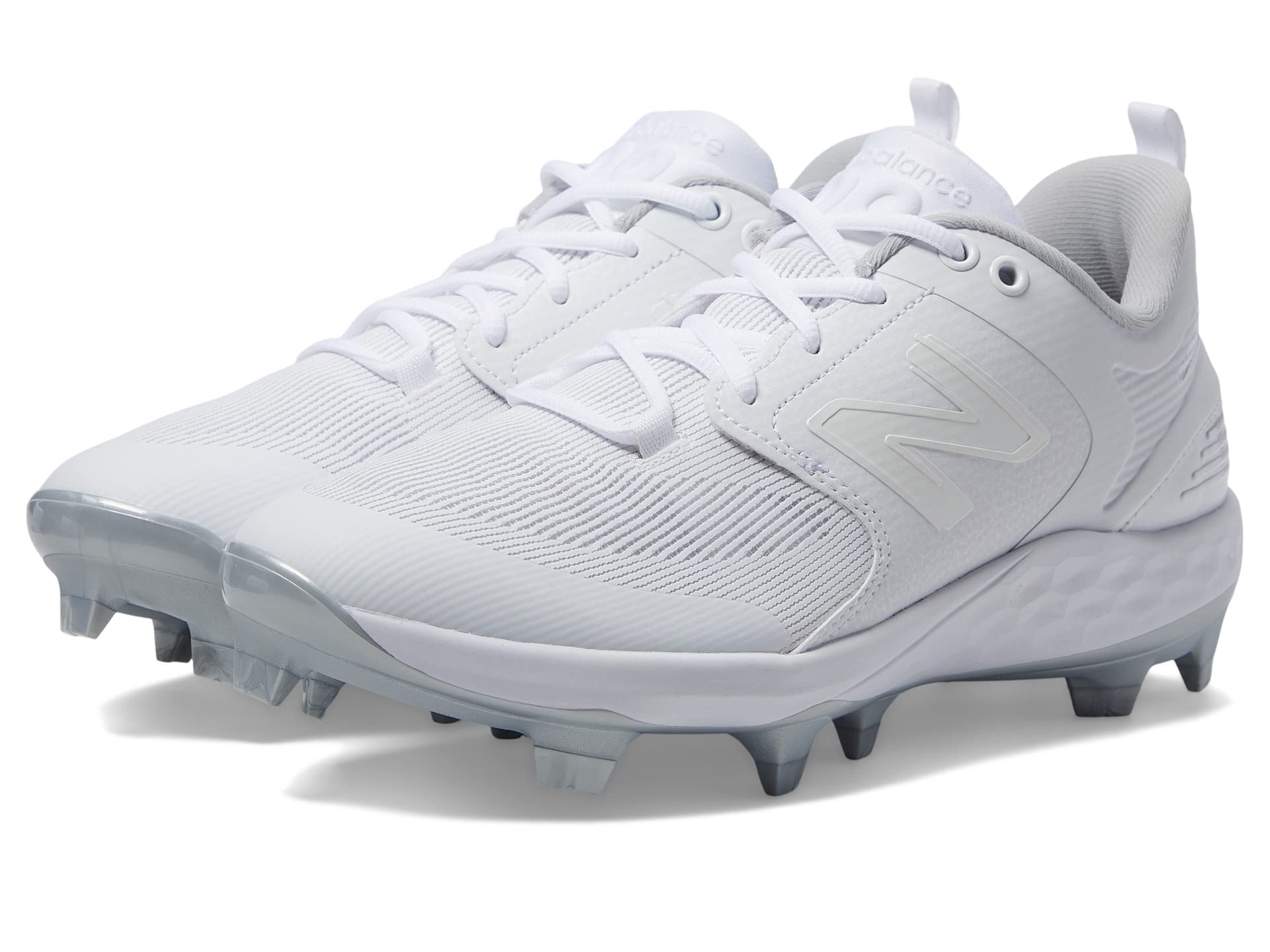 New Balance Men's Fresh Foam 3000 V6 Molded Baseball Shoe, Pearl/White, 10