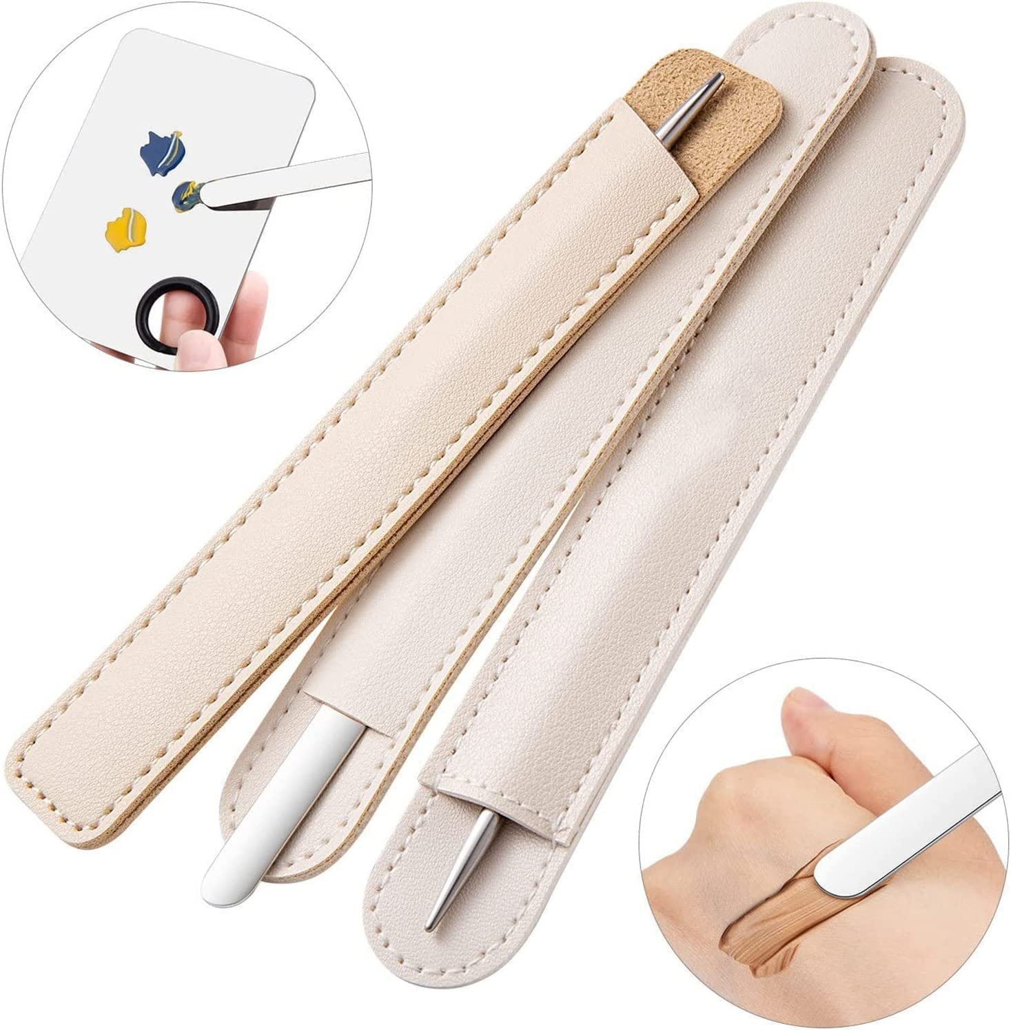 KnjoFly Picasso Spatula Makeup Korean, Picasso Makeup Spatula, Stainless Steel Makeup Spatulas and Palette Set, Makeup Spatula Koreanm (Acrylic)