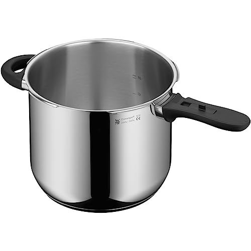 WMF Perfect Plus – Quick Cooker Diameter 22 cm Diameter of 6 Litres and a Half with Flame Protection Cromargan Stainless Steel for Induction