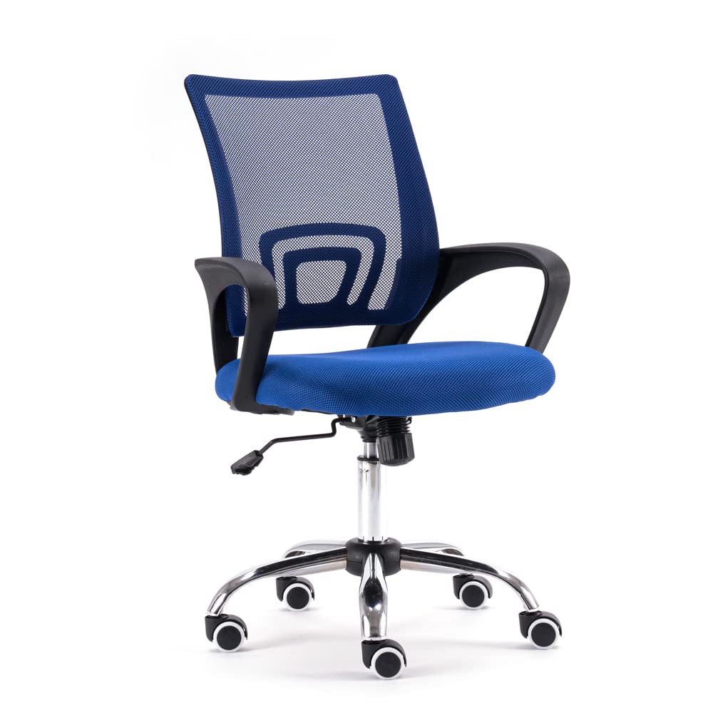Home Office Chair,Ergonomic Desk Chair Mesh Computer Chair Lumbar Support Modern Executive Adjustable Stool Rolling Swivel Chair for Adults (B)