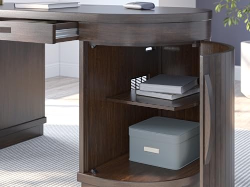 Signature Design by Ashley Korestone Home Office Desk, 63" W x 26" D x 30" H, Dark Brown