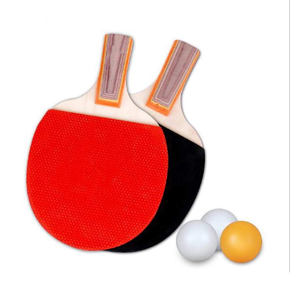Hewen-Ping Pong Set Horizontal Grip Table Tennis Racket Pingpong Paddle Ping Pong Bat Set with 2 Rackets, 3 Balls Table Tennis Bat