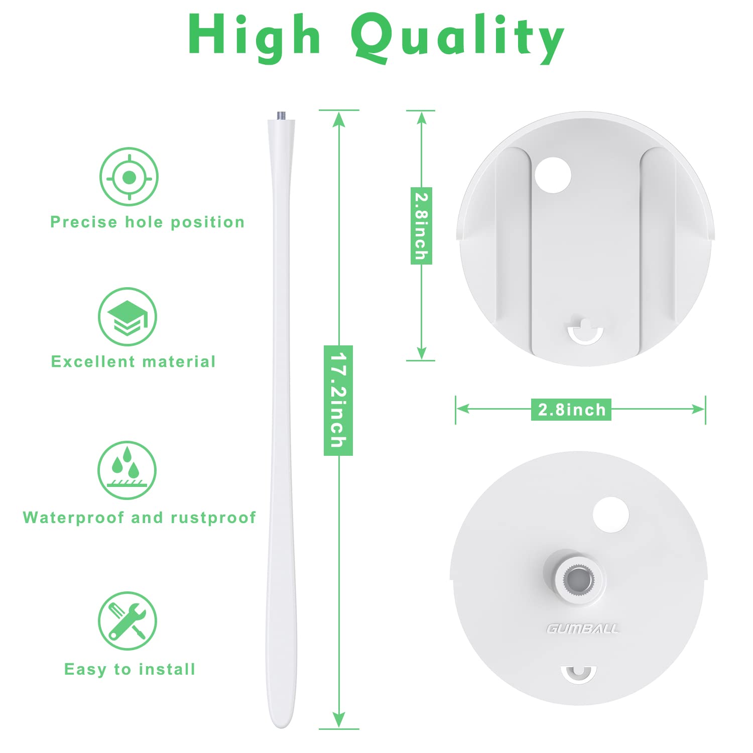 PROCHOP Flexible Mount for Infant Optics DXR-8 and DXR-8 Pro Baby Monitor, Baby Camera Flexible Mount ,Versatile Twist Mount Without Tools or Wall Damage- White