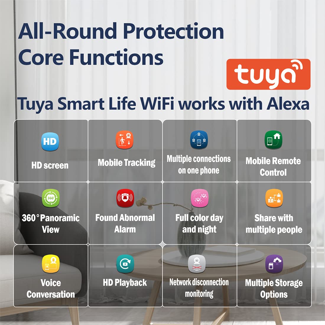 OwLUCK Light Socket Security Camera 2.4GHz,Easy Installation,720p Motion Only Light Bulb Camera Full Color Night,Security Camera Light Bulb Outdoor,Motion Alarm,Compatible With Alexa & Google Home