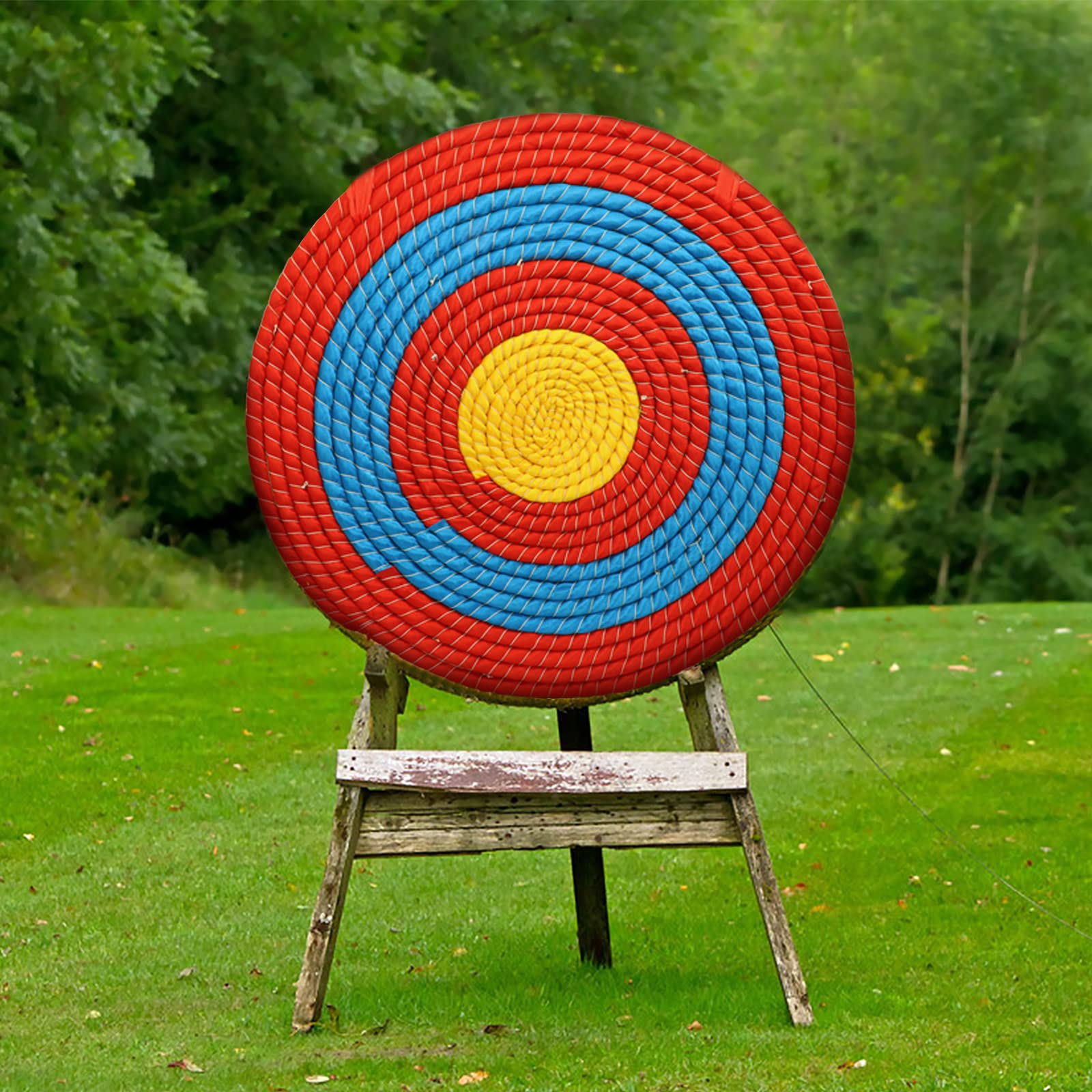 LOEVNA 5 Layers Archery Targets Traditional Solid Straw Round Archery Target Shooting Bow Coloured Rope Target Hand - Made Arrow Target for Outdoor Backyard Shooting Practice, 20 Inch