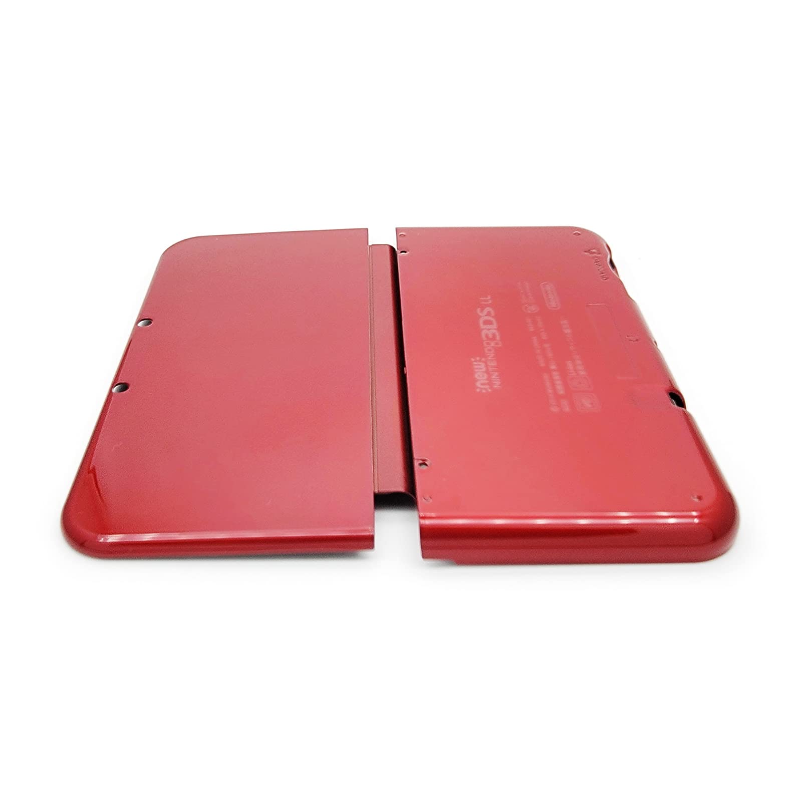 New for New3DS XL Top & Bottom Case Coverplate Shell Red Replacement, for Nintendo New 3DS XL LL New3DSXL Handheld Console, Outer A/E Faceplate Casing Cover Plates 2 PCS Set Spare Parts