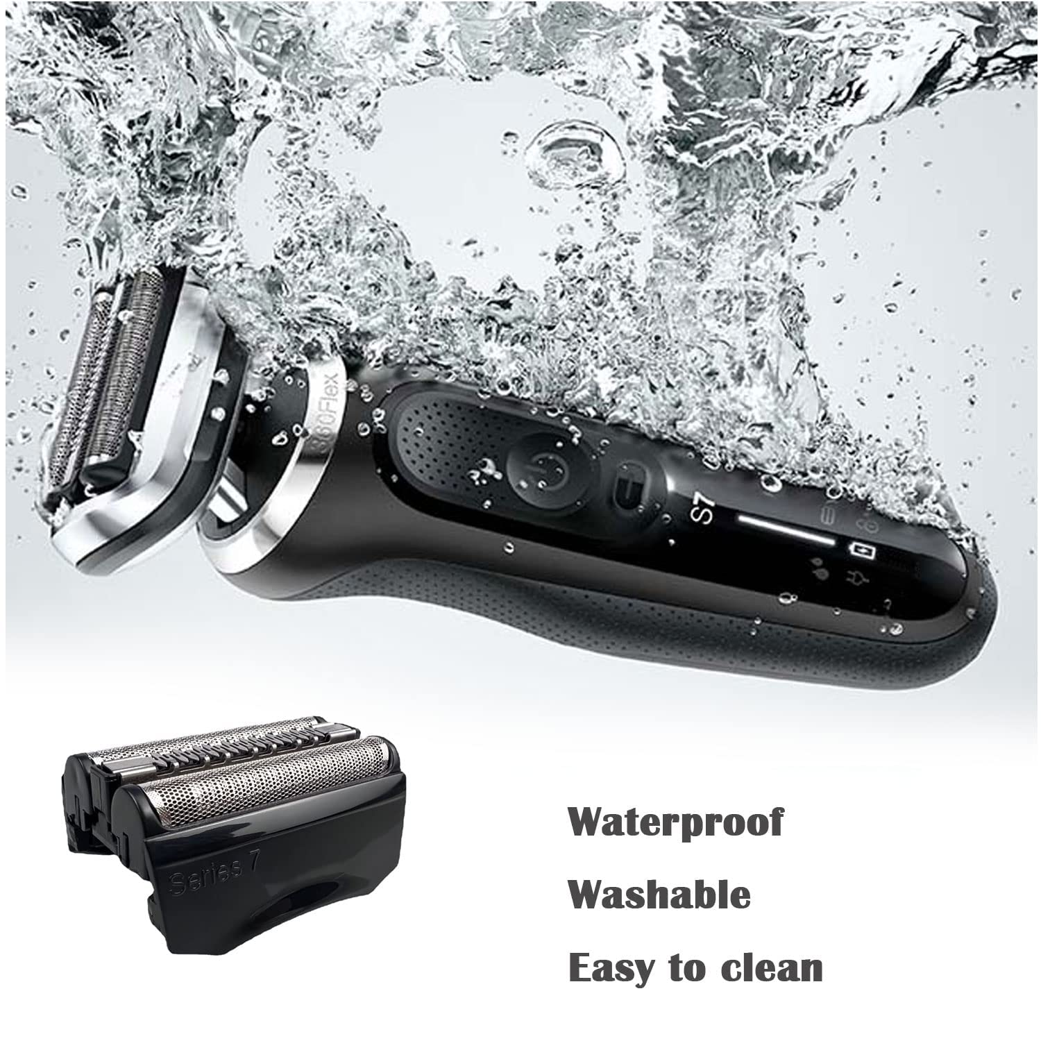 Series 7 70B Replacement Head Blades Fit for Braun Series 7 Shavers Electric Men's Razor, 70B Replacement Head Fit for Braun 7720, 750CC, 760CC, 765C, Shaver Replacement Heads Blade for Model Series 7