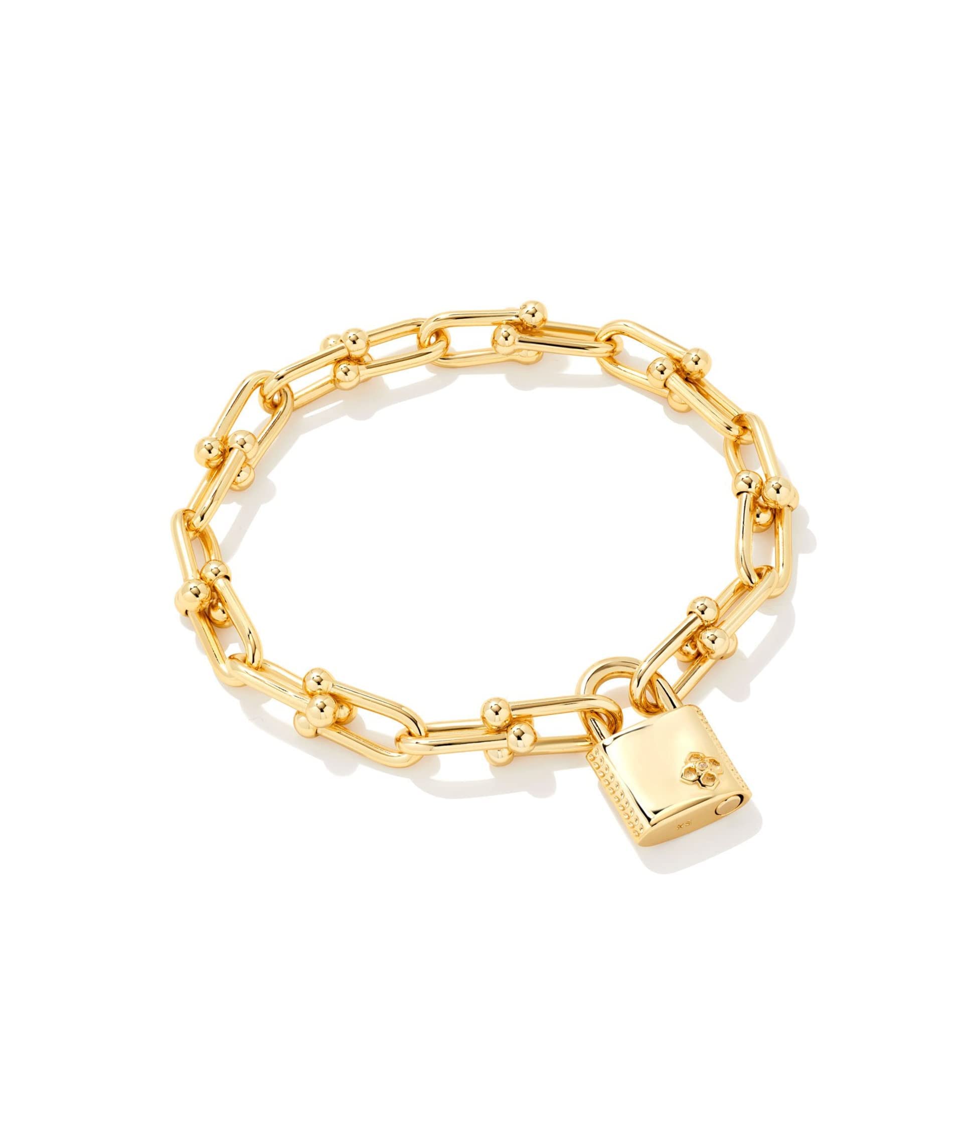 Kendra Scott Jess Locket Chain Bracelet Gold Metal One Size