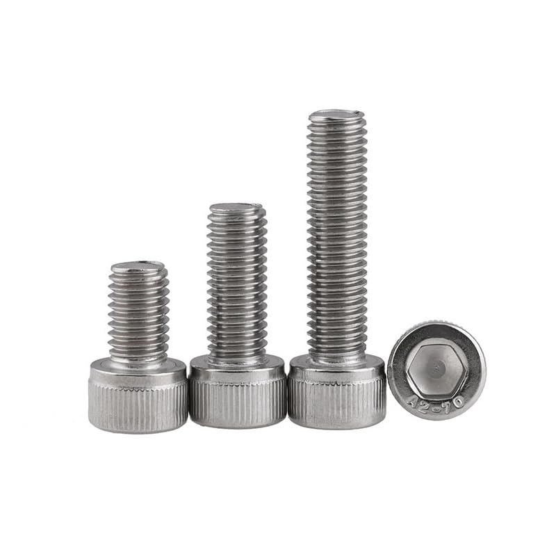 Hexagon Socket Screws 10pcs 304 Stainless Steel Cylindrical Head Hexagon Socket Screws DIN912 Cup Head Hexagon Socket Screws Bolts M3M4M5M6M8 (Size : M5*12)