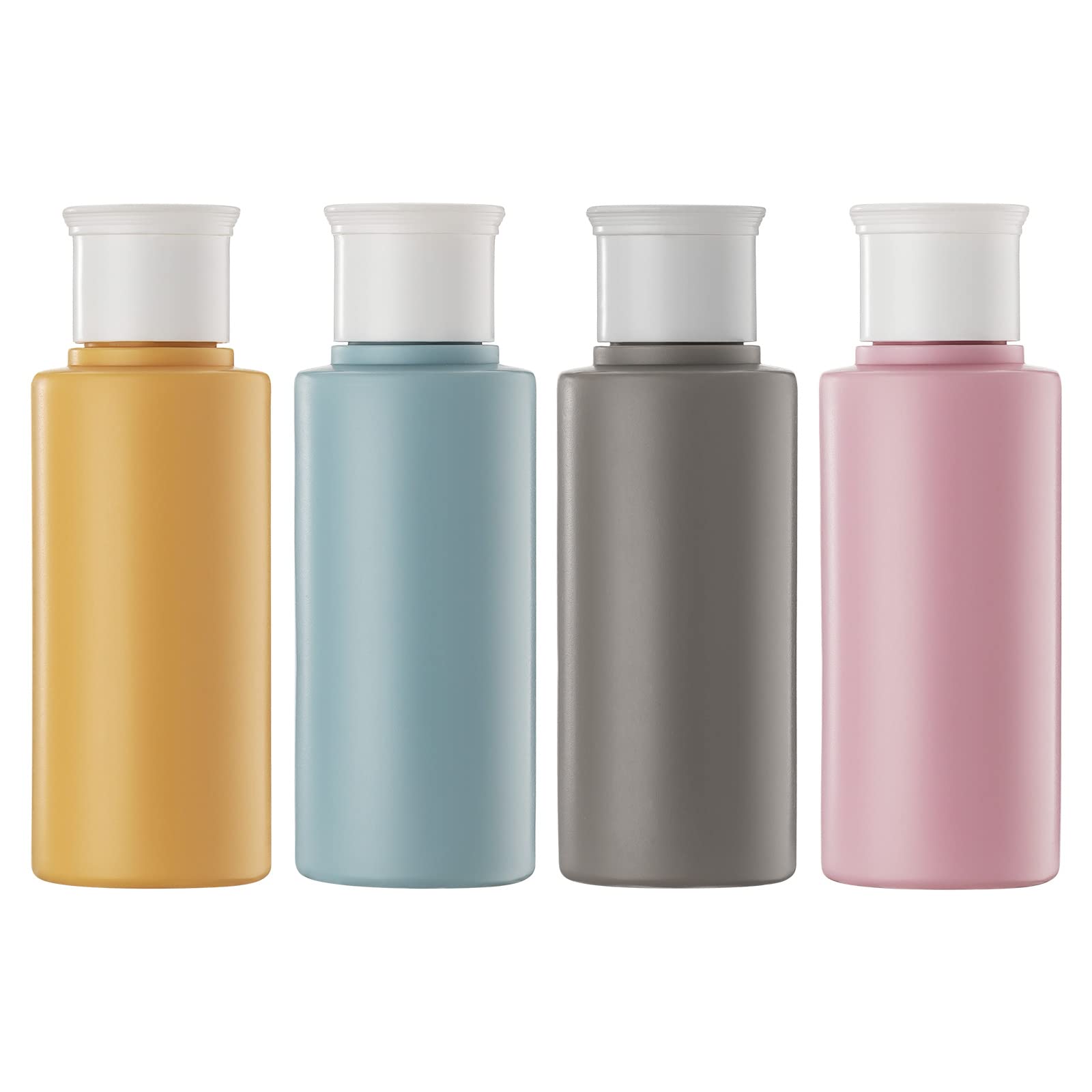 Owlyee Travel Bottles, 2oz Traveling Size Toiletry Containers Set with Bag, Empty Tsa Accessories for Shampoo, Lotion, Conditioner (60ML, 4PCS)
