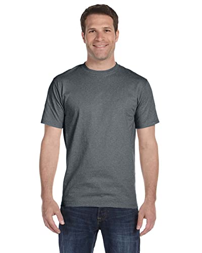 Hanes Men's T-Shirt Pack, Essential-T Cotton T-Shirt, Oxford Gray, Large, 4-Pack