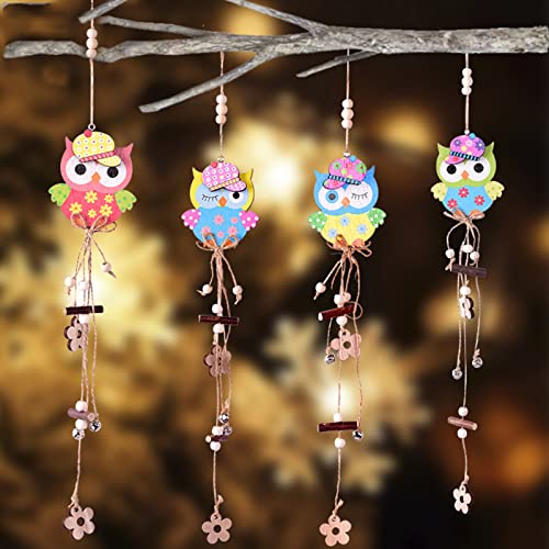 Sikye Mini Wooden Pendant for Easter Home Decoration Hanging Room Decoration Gifts (B, One Size)