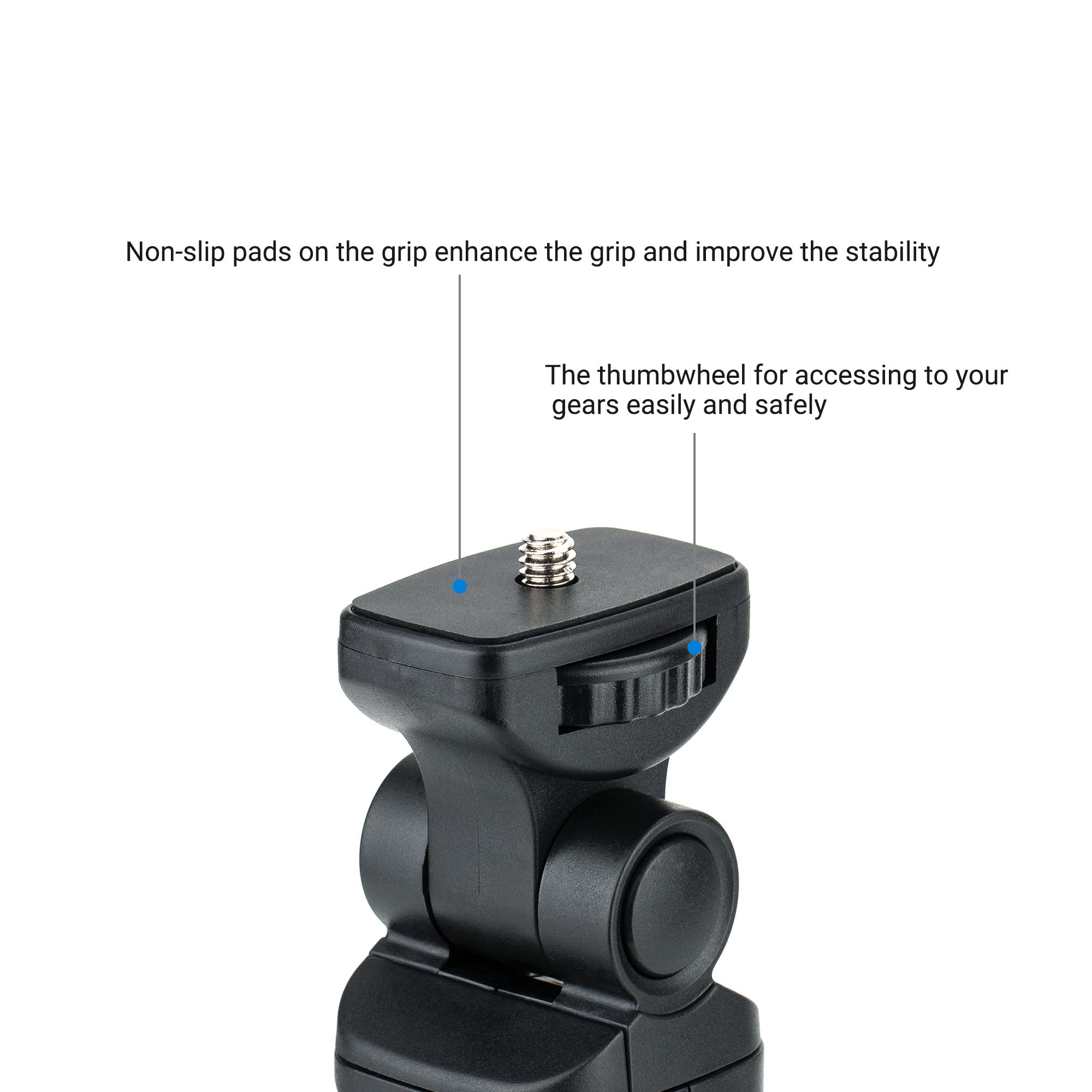 JJC 3 in 1 Mount Adapter Kit Cell Phone Clip Clamp Mini Extension Pole Tripod Stand Action Camera Video Vlog Holder for GoPro Hero9 Hero8 7 6 iPhone Samsung Galaxy Sony ZV-E10 ZV-1