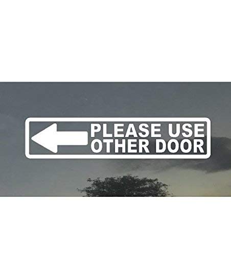 Please Use Other Door Sign Left Arrow 2" X 9"