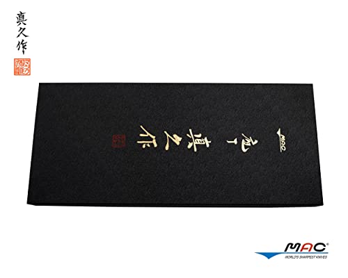 MAC Knife Chef series 3-piece starter knife set CHEF-32, TH-80 Chef series 8" dimpled Chef's knife, TH-50 Chef series 5" dimpled Paring knife, SB-105 Superior series 10.5" Bread knife, made in Japan