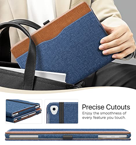 MoKo Case for iPad 9.7 2018/2017 / iPad Air 2 / iPad Air 1 / iPad Pro 9.7 2016, Lightweight Shockproof Protective Cover with Auto Sleep/Wake for iPad 6th / 5th Generation, Blue/Brown